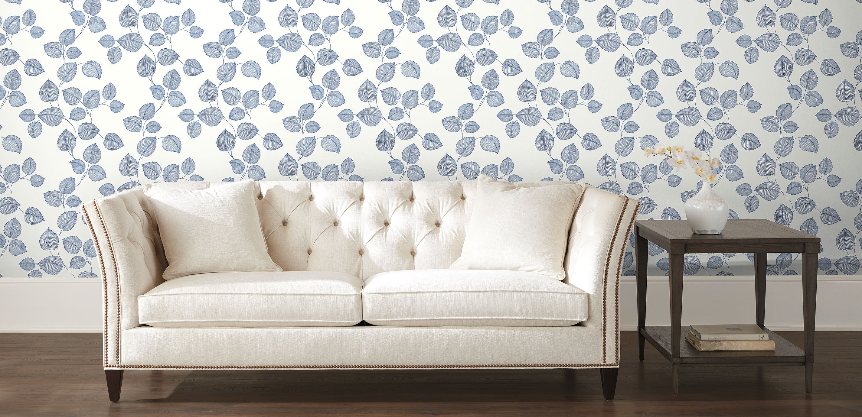 Dainty Leaf Wallpaper - Ethan Allen
